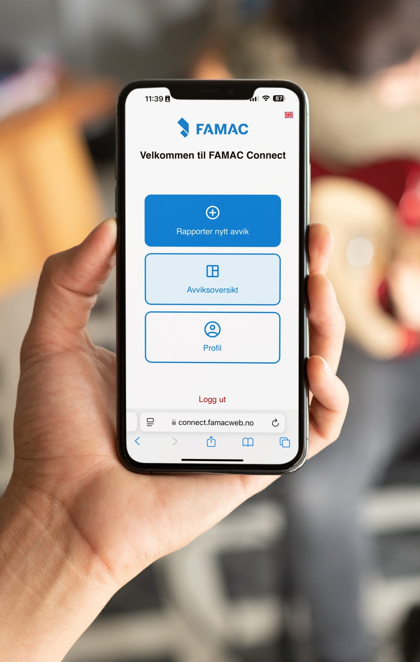 Verifisering av e-post i FAMAC Connect