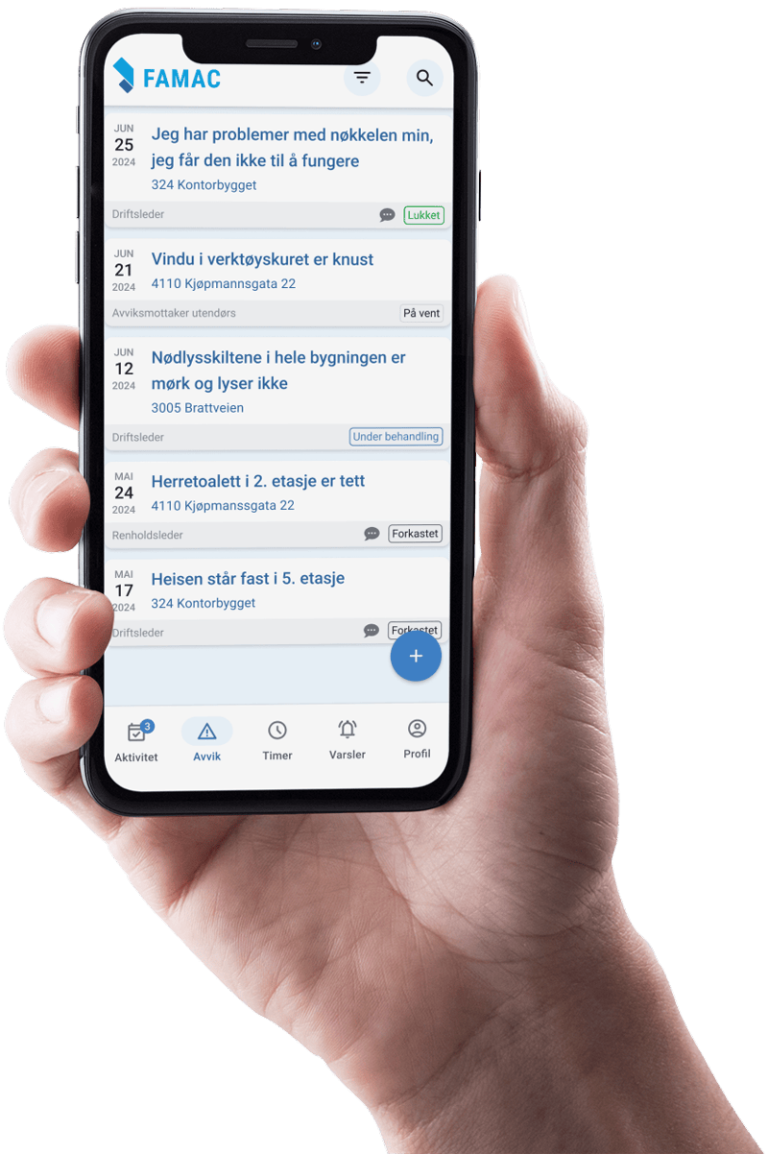 FAMAC Connect – enkel kommunikasjon for leietakere og drift